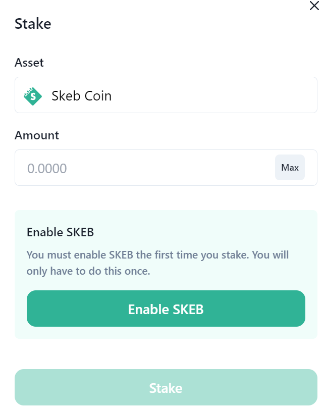 Skeb Coinのステーキング - チャンポンだお